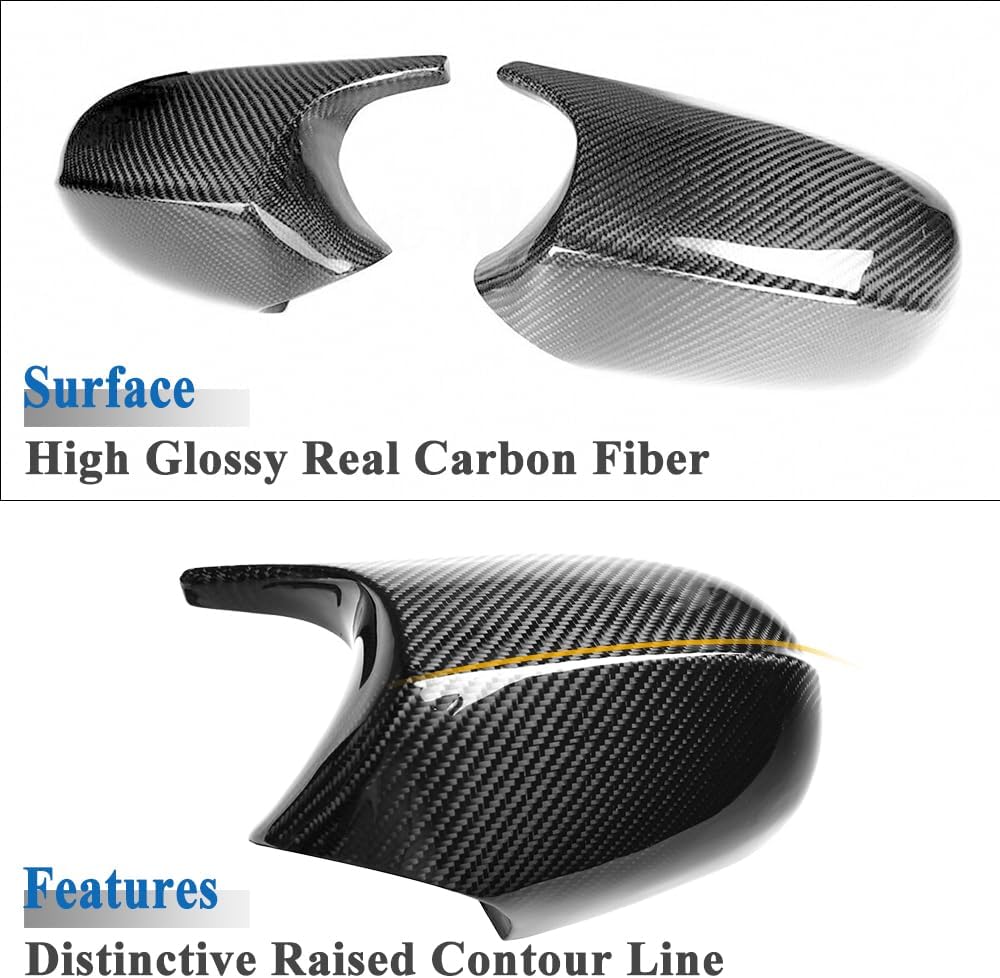 AeroBon Real Carbon Fiber Side Mirror Covers Compatible with 2009-2012 ...